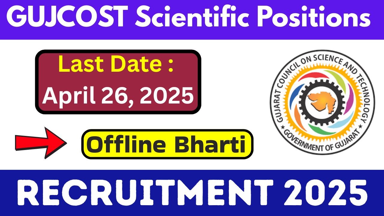 GUJCOST Scientific Positions Recruitment 2025: Apply for Project ...